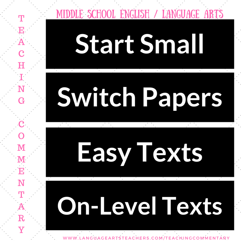 Teaching Students How to Write Insightful Commentary - Language Arts ...