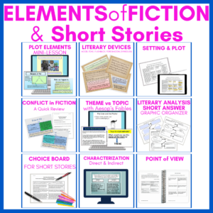 Elements of Fiction and Short Stories Mini-Lessons for Middle School ...