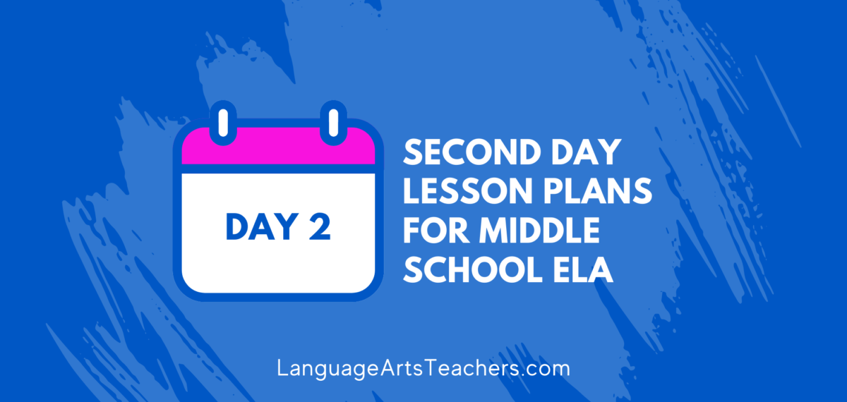 Second Day of School Lesson Plan for Middle School ELA | Language Arts ...