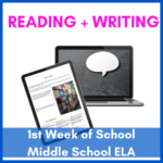 Reading and Writing for the First Week of Middle School ELA Class ...