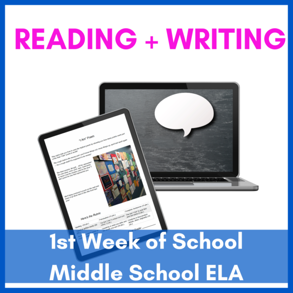 Reading and Writing for the First Week of Middle School ELA Class ...