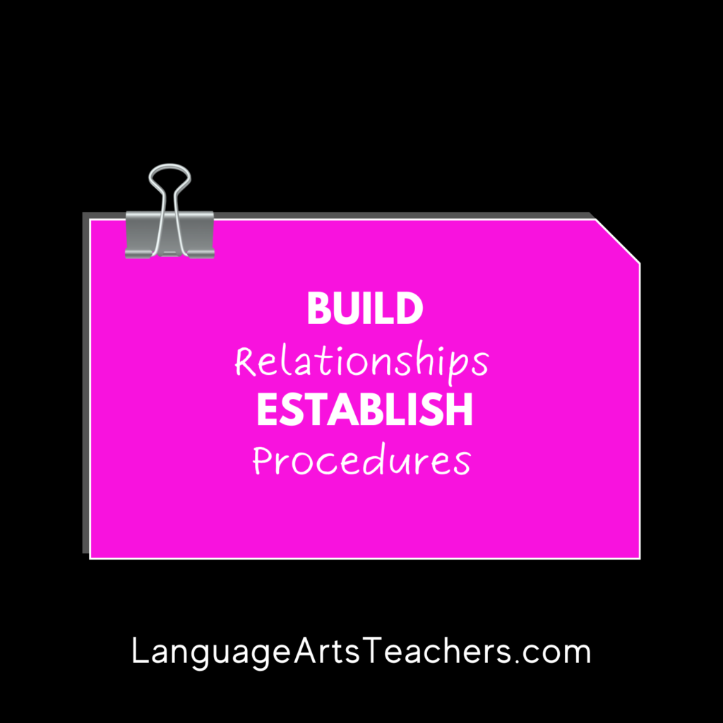 How to Build Relationships and Establish Procedures in Your Middle ...