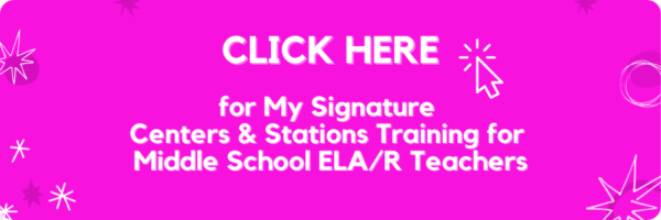 Station Ideas for Middle School ELA - Language Arts Teachers