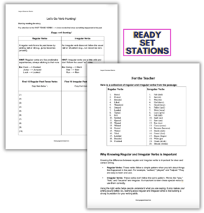 Teaching Regular and Irregular Verbs: A Guide for Middle School ELA ...